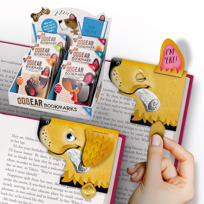 Dog Ear Bookmarks | ‘Pop-up’ Dog and Book Friendly |IF